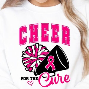 Cheer for the Cure SVG, Breast Cancer SVG, Cheer Mom SVG, Cheerleader ...