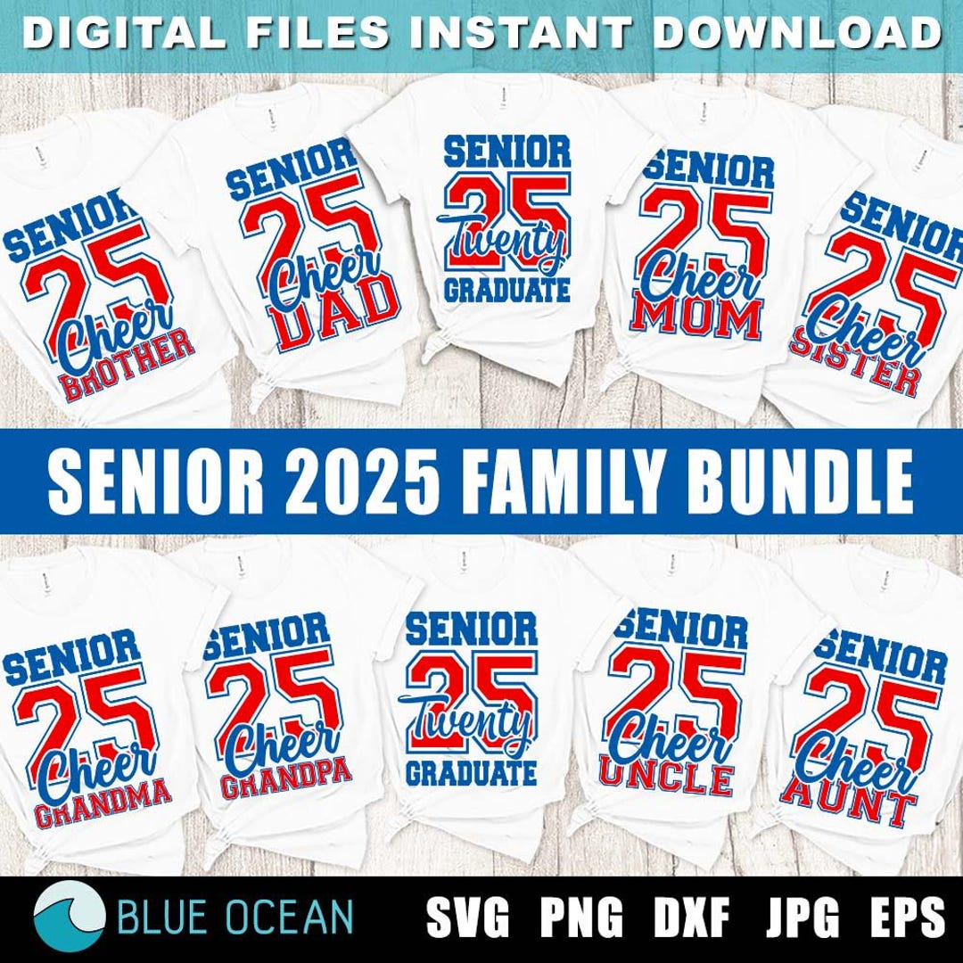 Senior 2025 SVG, Cheer Family Bundle SVG, Senior Cheer 2025 SVG ...