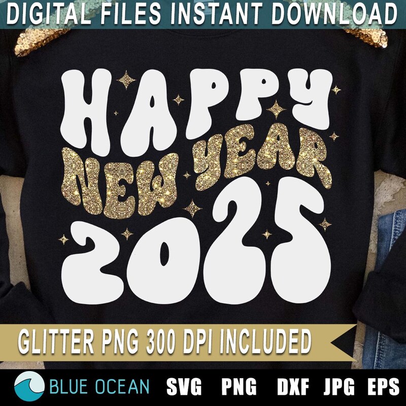 New Year 2025 Svg - Etsy