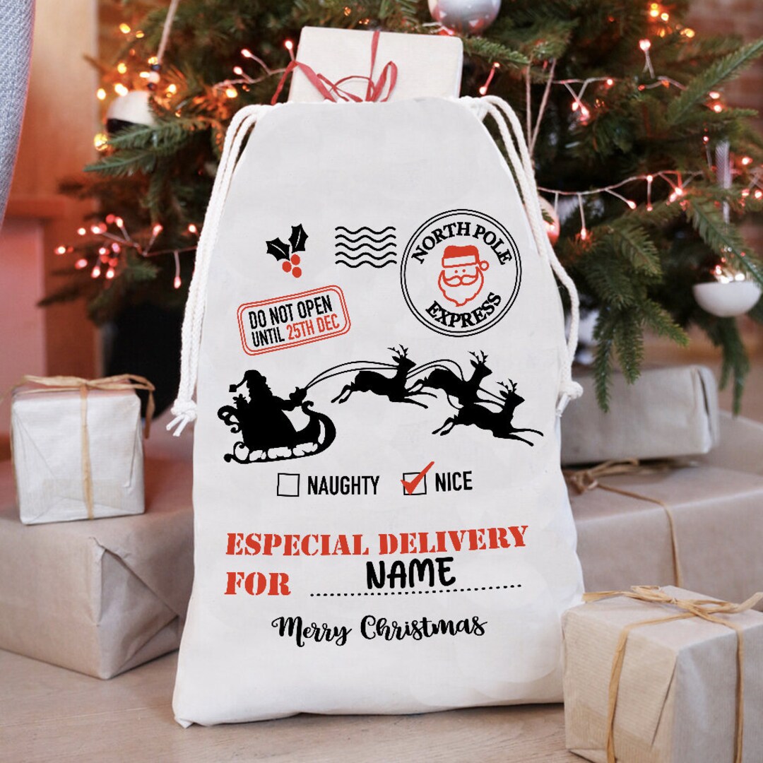 Santa Sack SVG Christmas Sack SVG Christmas Bag SVG - Etsy