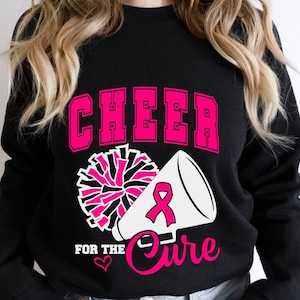 Cheer for the Cure SVG, Breast Cancer SVG, Cheer Mom SVG, Cheerleader ...