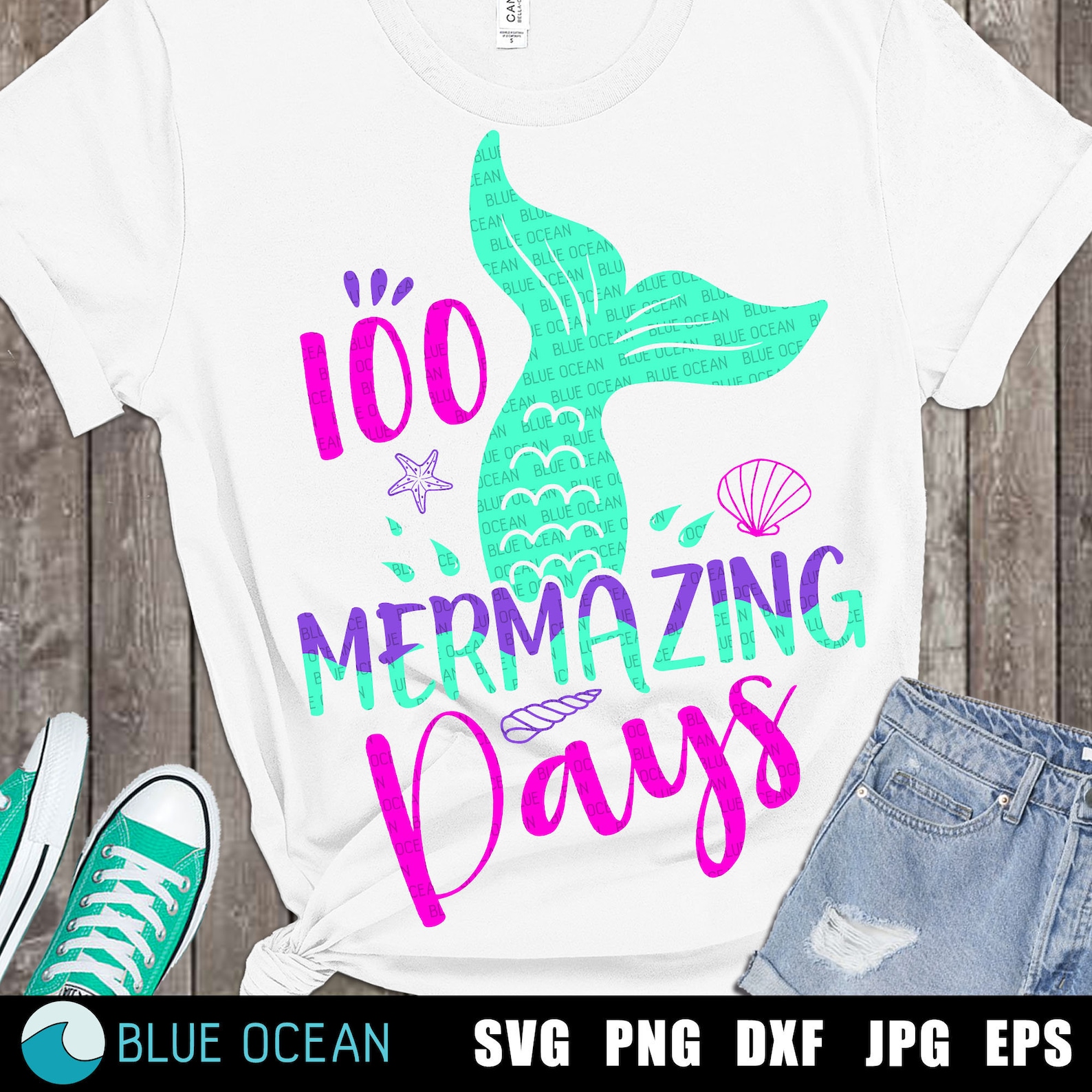 100 Mermazing Days SVG, School Cut Files (digital Download) - Etsy