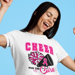 Cheer for the Cure SVG, Breast Cancer SVG, Cheer Mom SVG, Cheerleader ...