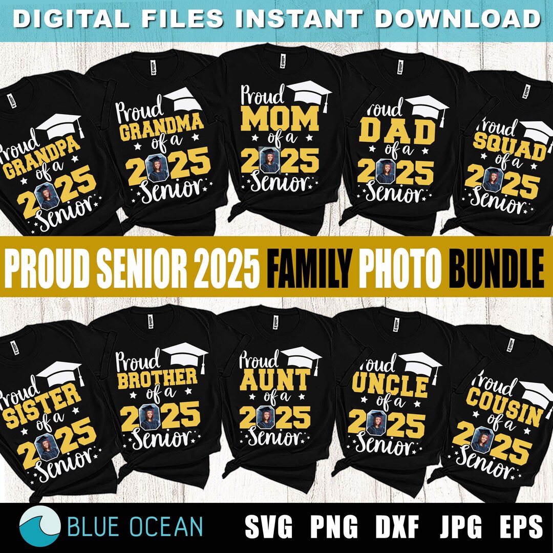 Proud Senior 2025 SVG, Proud Graduate 2025 SVG Bundle, Graduation Svg ...