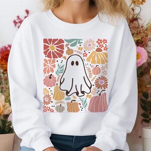 Boho Halloween Ghost PNG: Floral Fall Design (digital Download) - Etsy