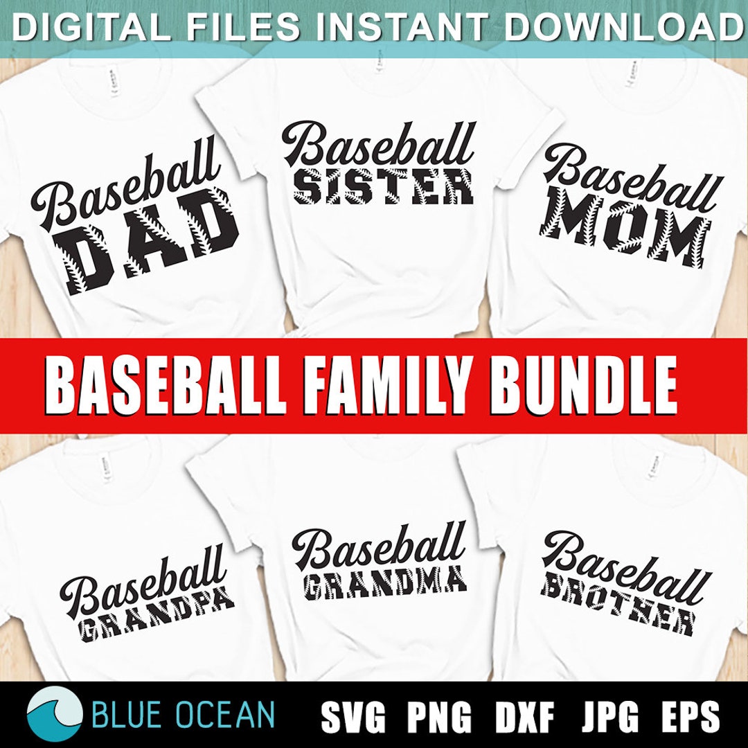 Baseball Family Bundle, Baseball Mom SVG, Baseball Dad SVG, Baseball ...