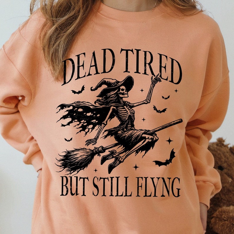 Dead Tired but Still Flying Png, Witch Png, Halloween Png, Halloween ...