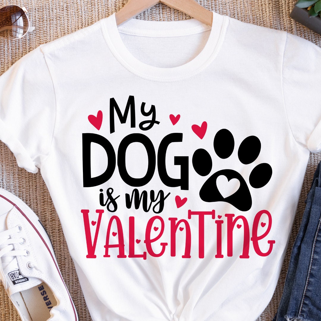 Dog Valentines SVG, My Doy is My Valentine SVG, Valentines Day SVG, My ...
