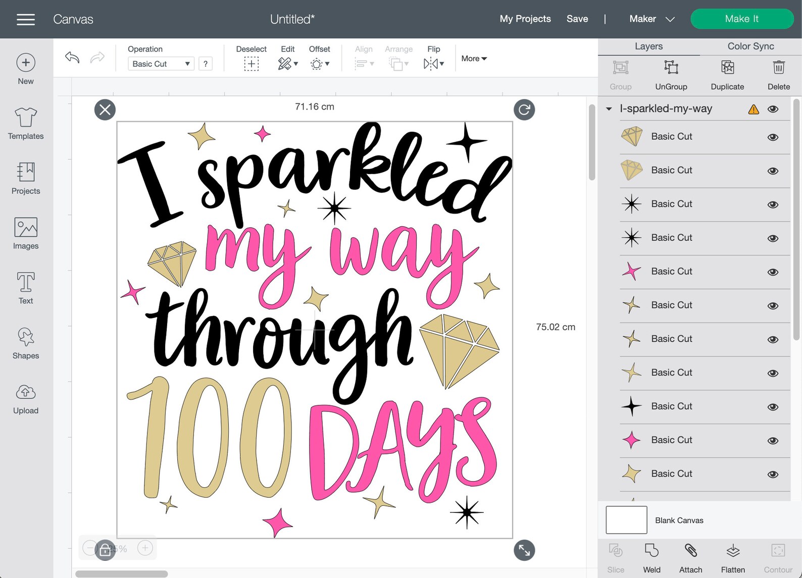 I Sparkled My Way Trough 100 Days SVG 100 Days of School SVG - Etsy