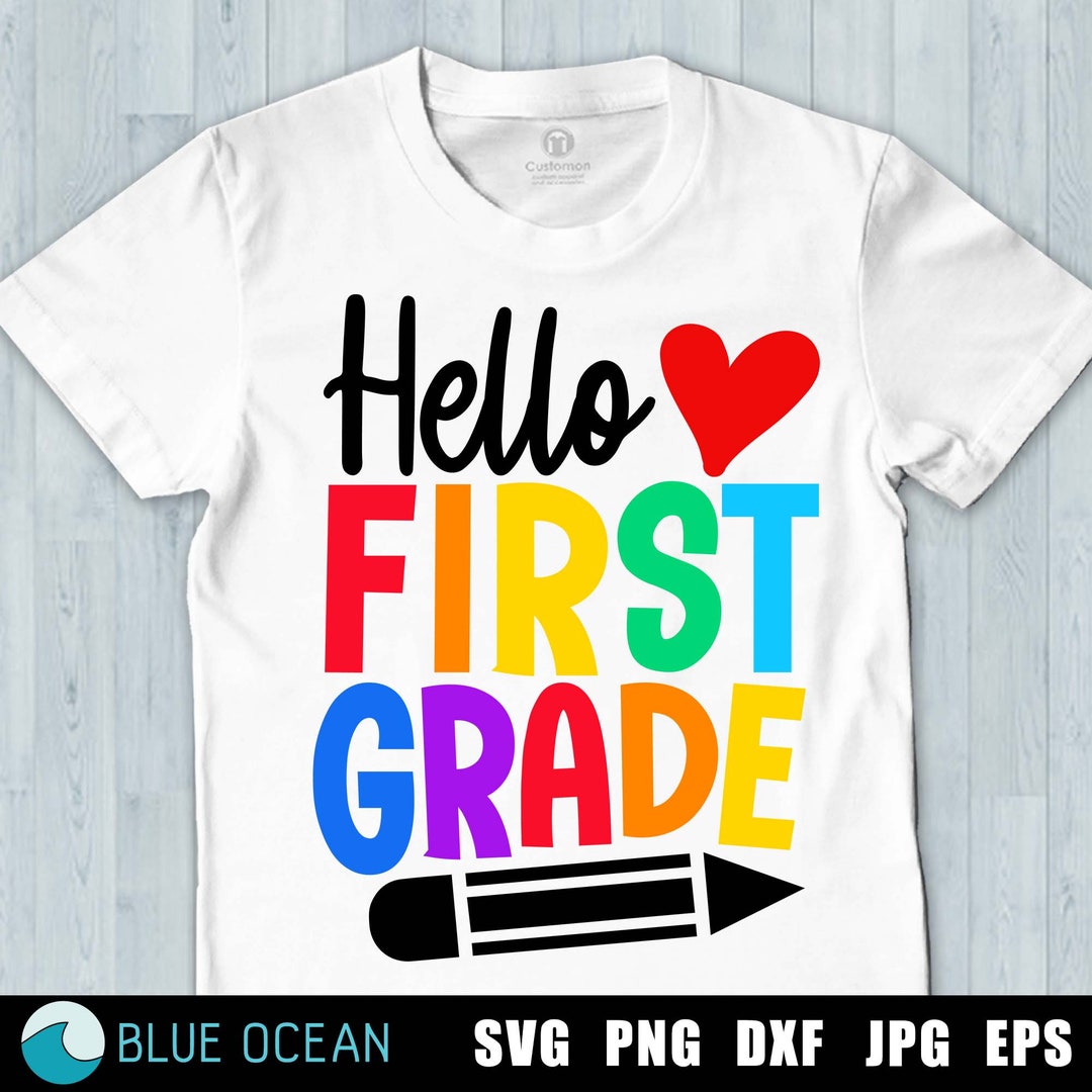 Hello First Grade SVG, 1st Grade SVG, Back to School Svg, 1st Grade Svg ...