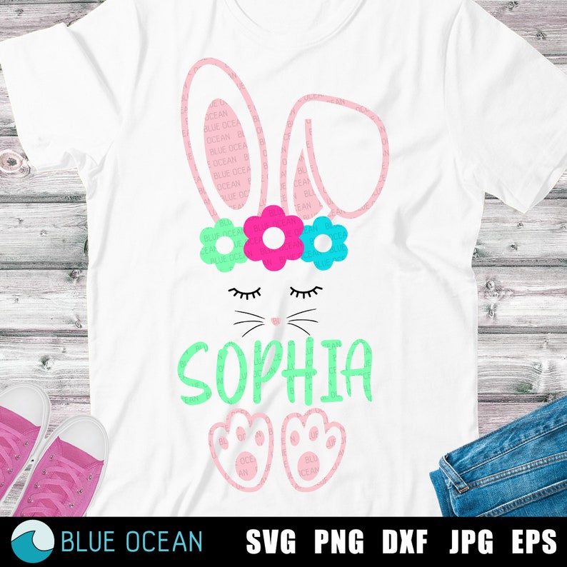 Girl Easter SVG Easter Bunny Girl Svg Easter Bunny Cut | Etsy