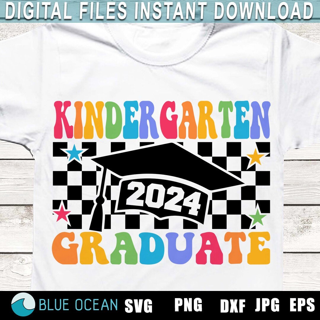 Kindergarten Graduate SVG, Kindergarten Graduate 2024, Kinder Grad 2024 ...