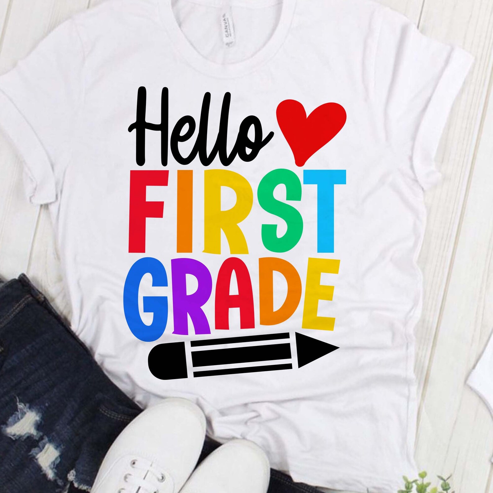 Hello First Grade SVG 1st Grade SVG Back to School Svg 1st - Etsy