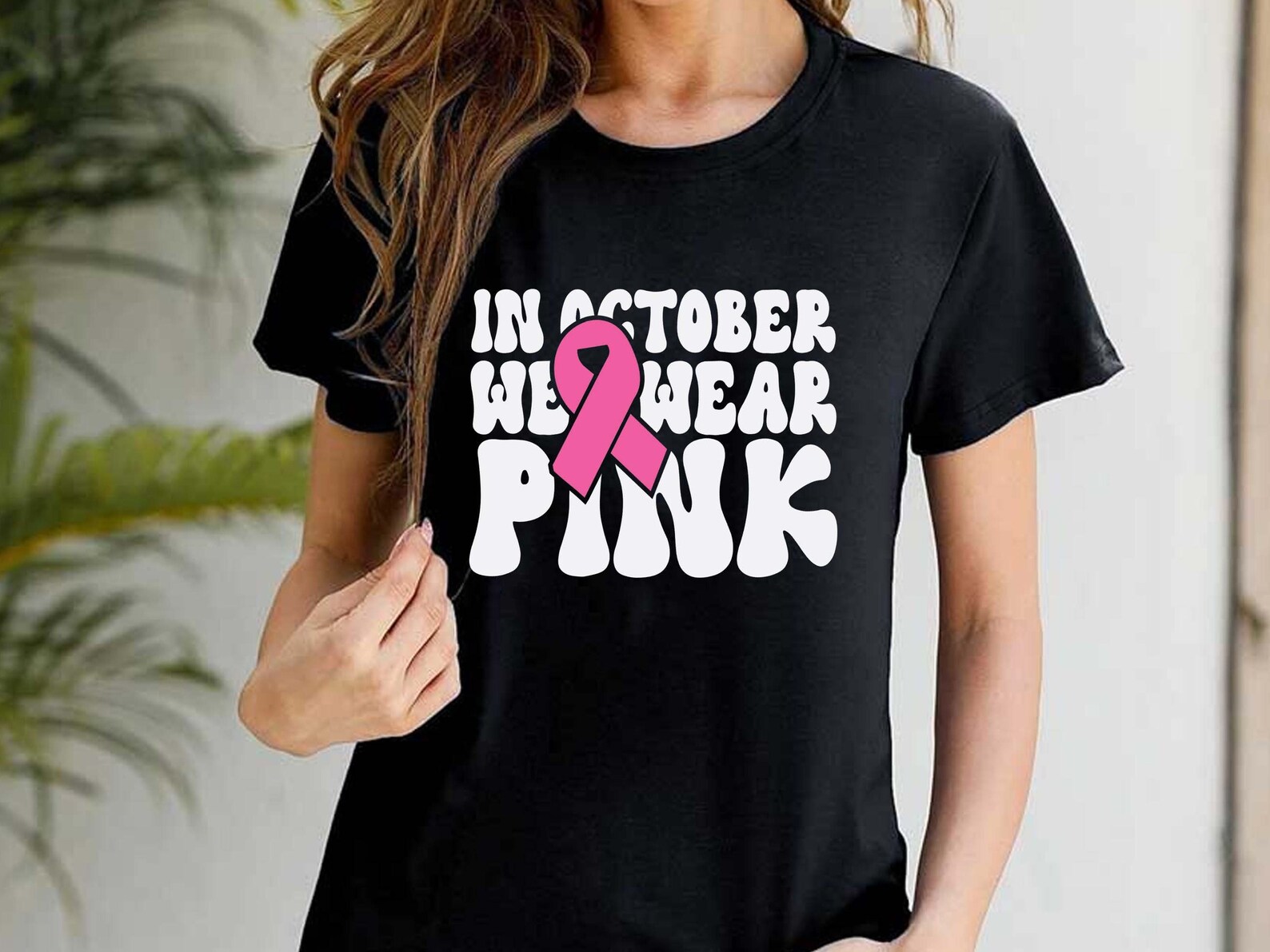 Pink October SVG in October We Wear Pink SVG Breast Cancer - Etsy