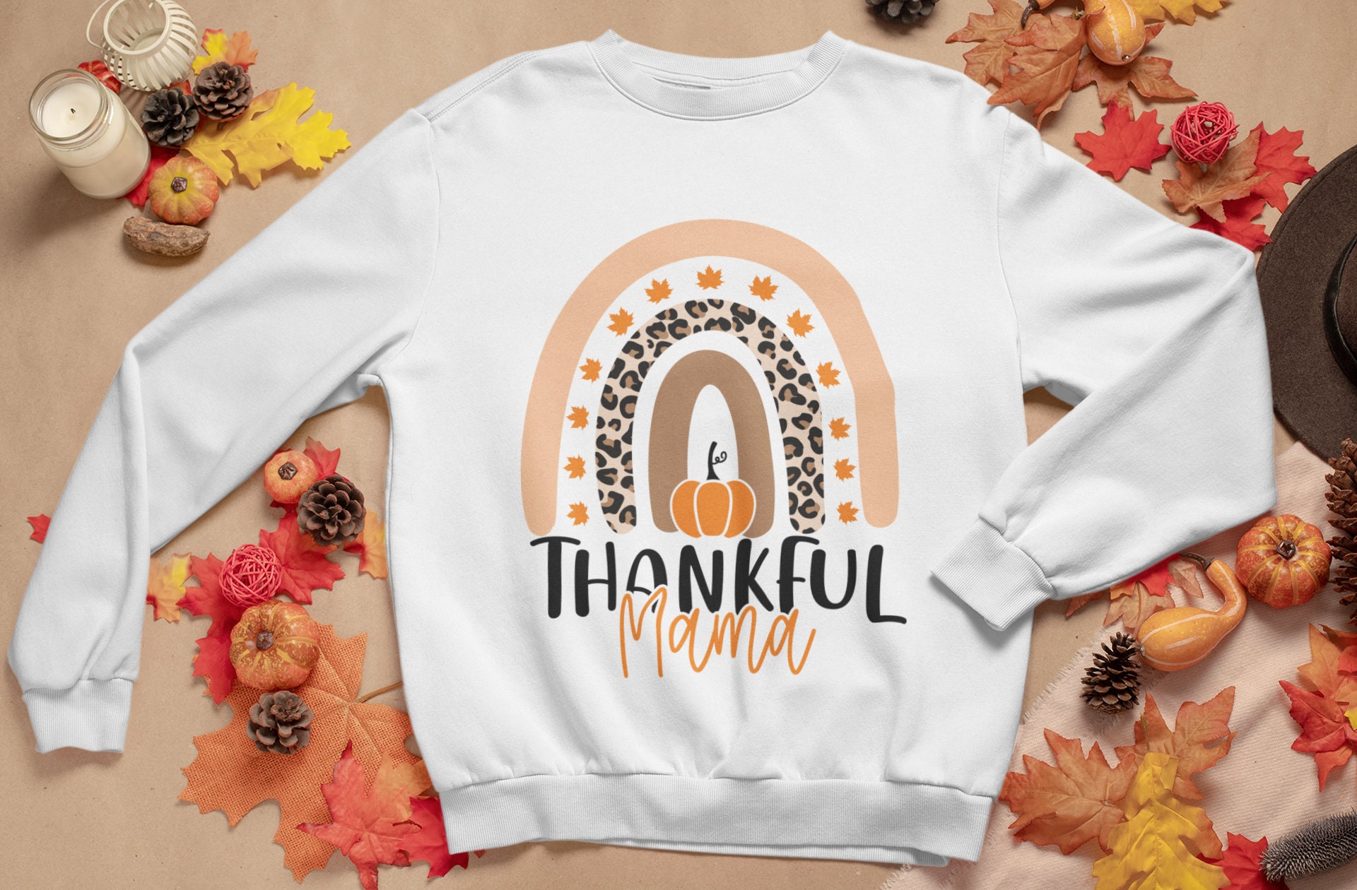 Thankful Mama SVG Thankful Rainbow SVG Thankful Shirt - Etsy