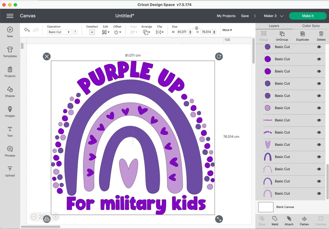 Purple up for Military Kids SVG Purple up Rainbow SVG Purple - Etsy