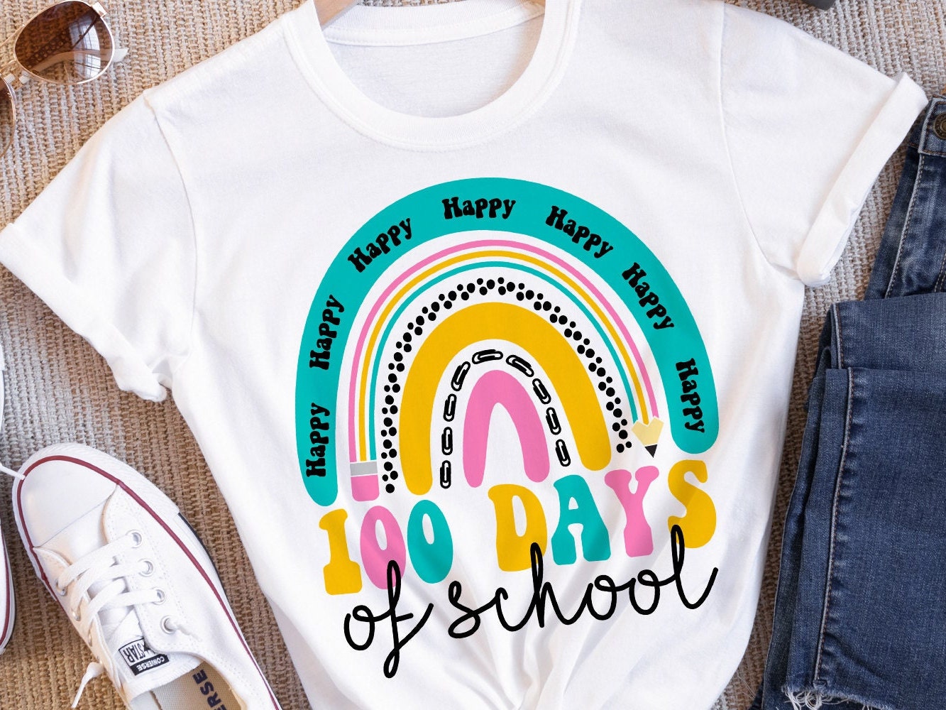100 Days of School SVG 100 Days Rainbow SVG 100 Days School - Etsy