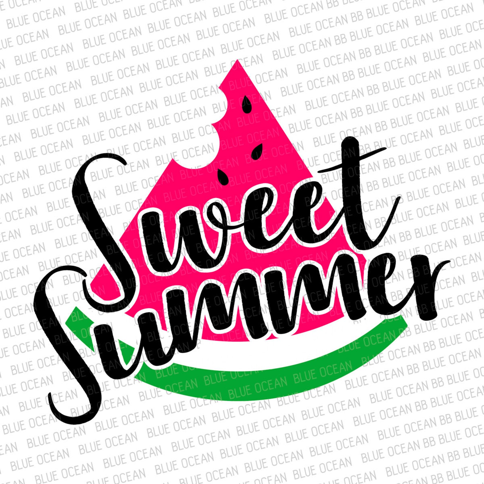Sweet Summer SVG Watermelon Slice Summer SVG Girl Beach | Etsy