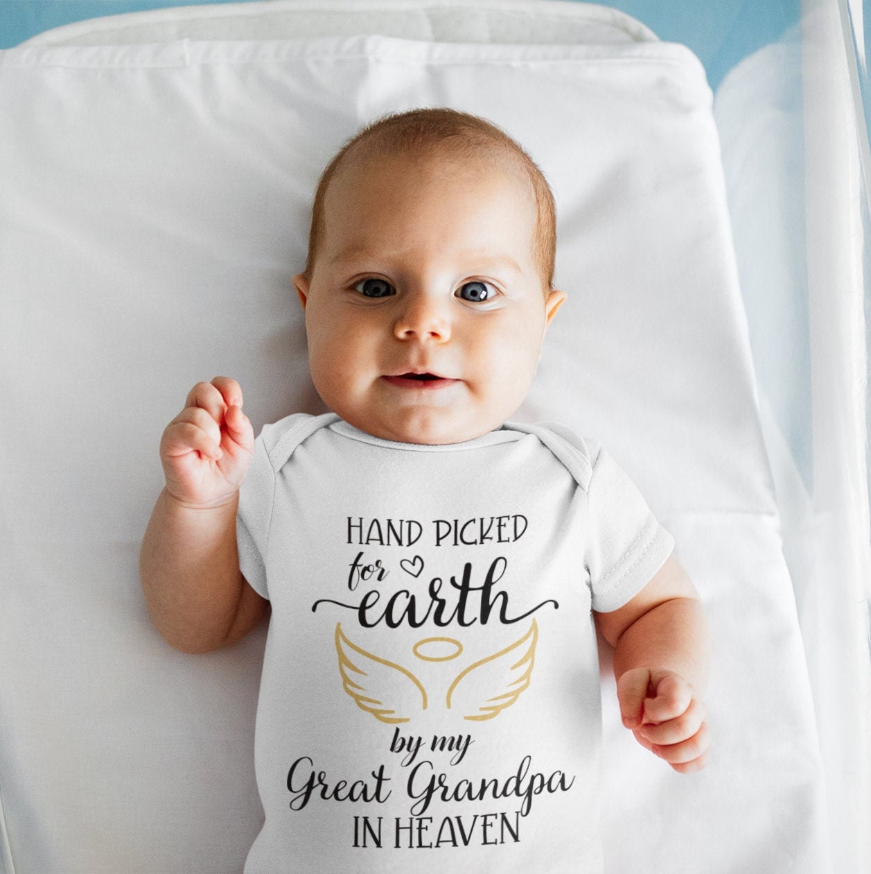 Hand Picked for Earth by My Great Grandpa in Heaven SVG, Newborn SVG ...