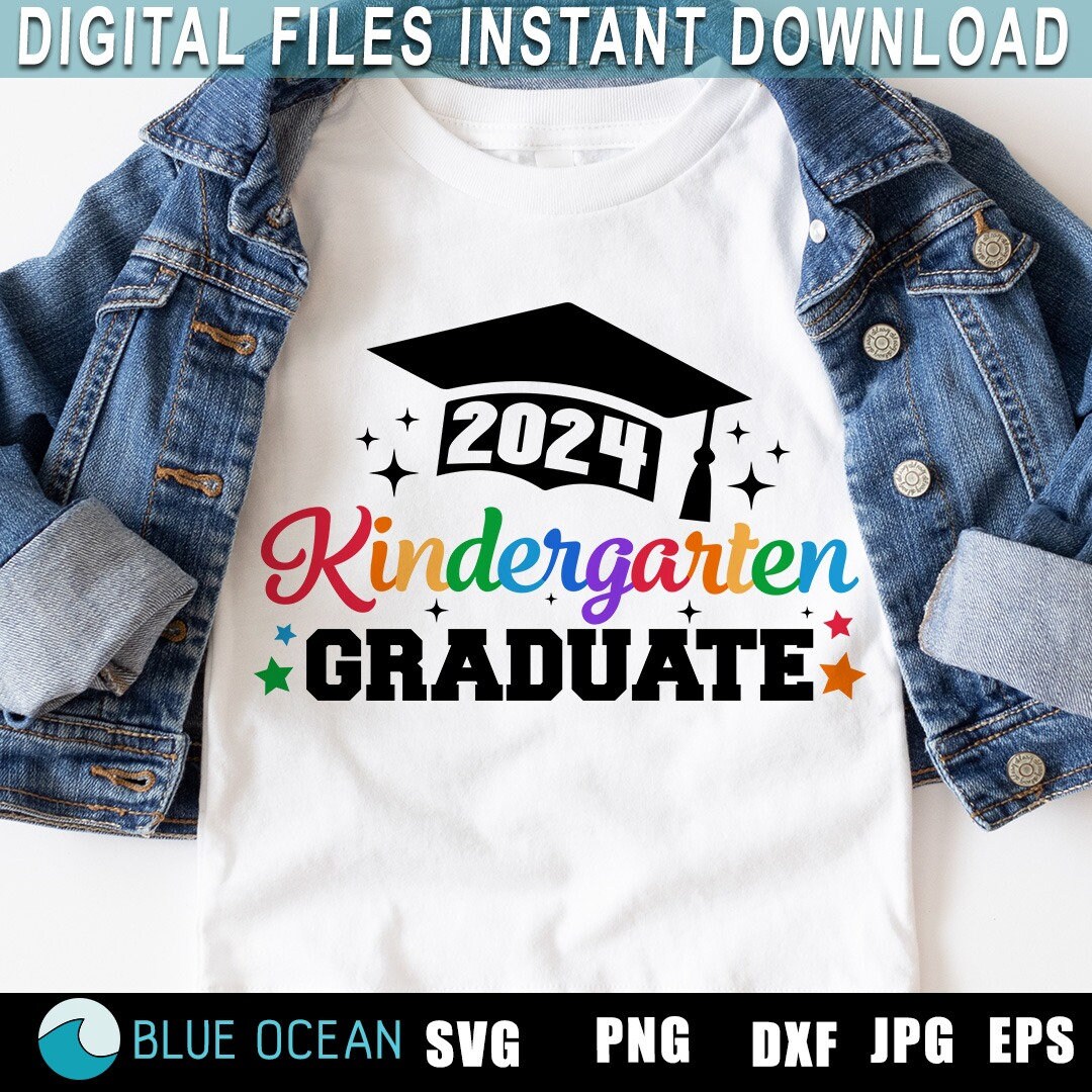 Kindergarten Graduate 2024 SVG, Kinder Grad 2024 SVG, Kinder Graduation ...