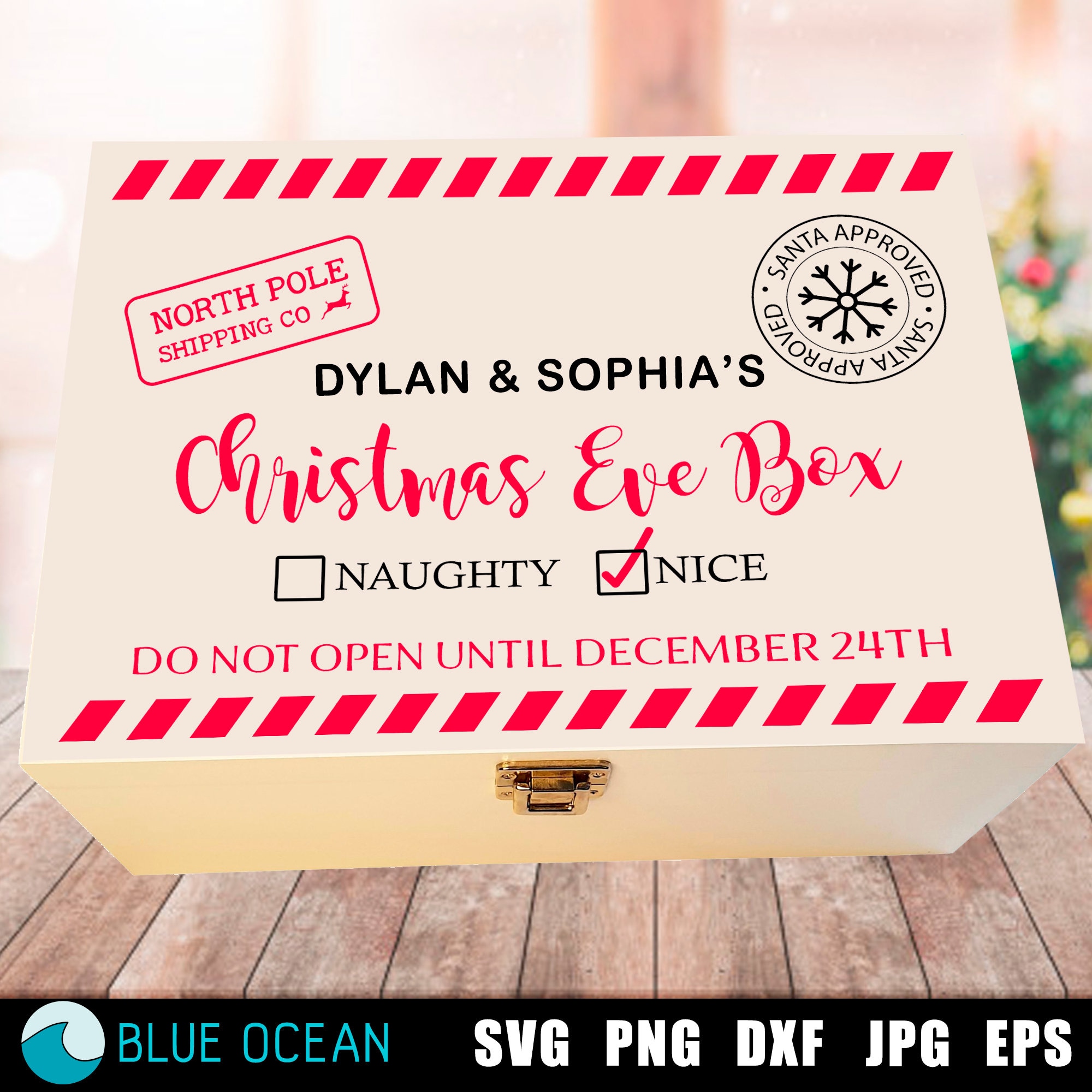 Christmas Eve Box SVG Christmas Eve Crate SVG Christmas Box | Etsy