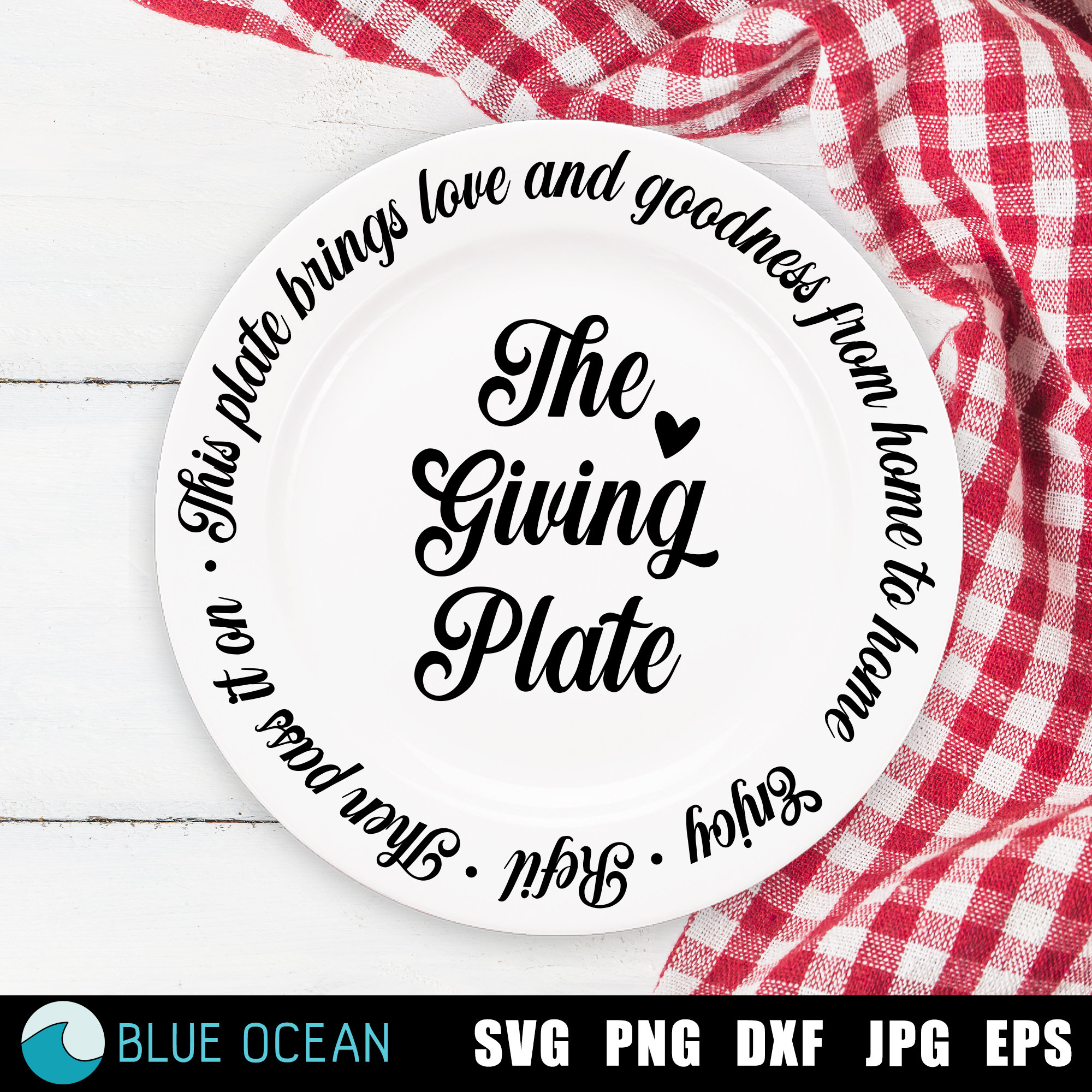 Giving Plate Svg Cookie Plate Svg Christmas SVG Sharing | Etsy
