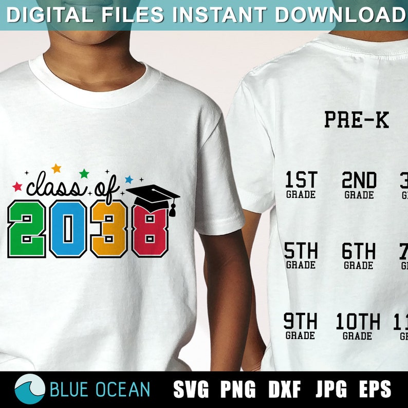 Class of 2038 Handprint SVG, Class of 2038 Grow With Me SVG, Class of ...