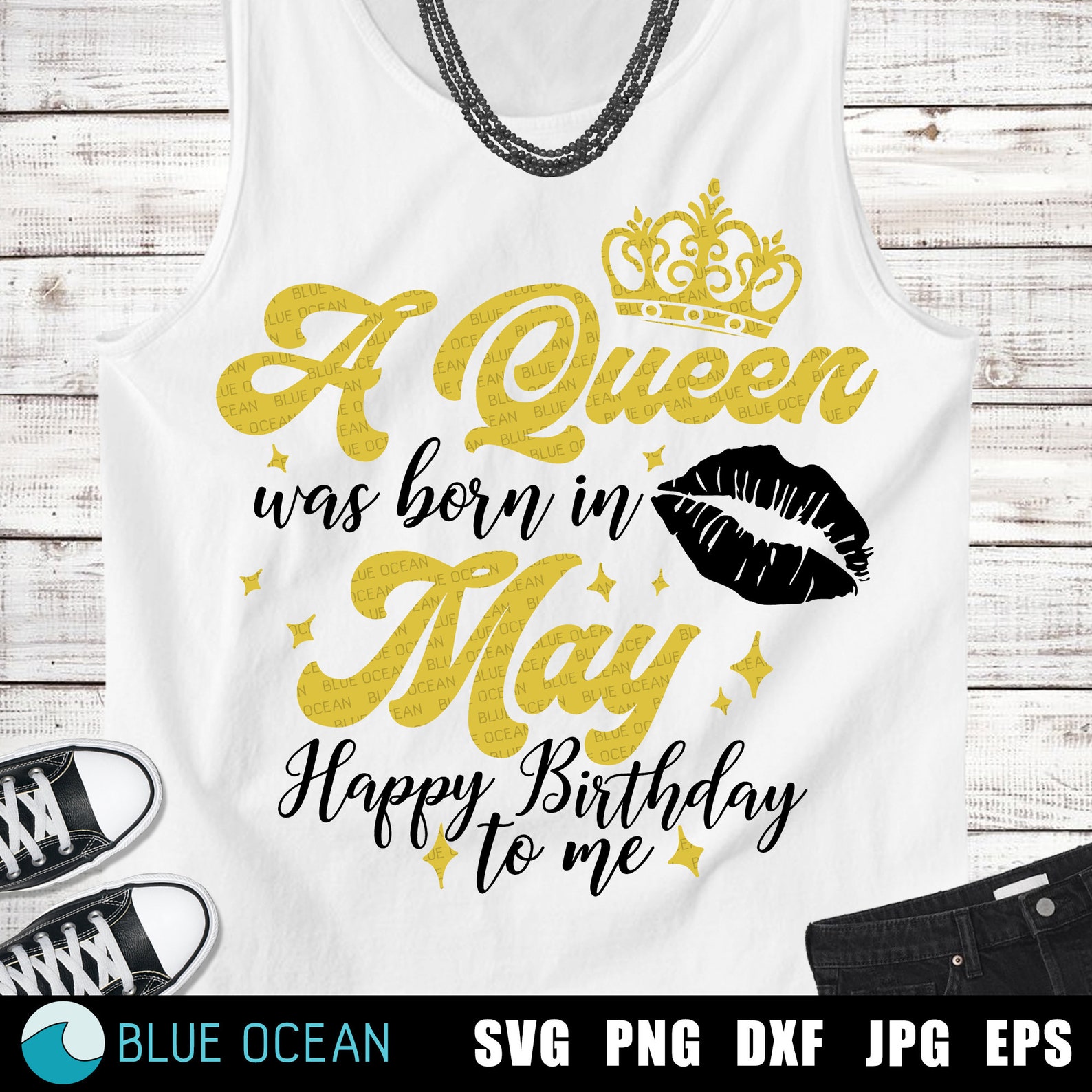 A Queen Was Born on May SVG, Birthday Queen SVG, May Queen Birthday SVG ...