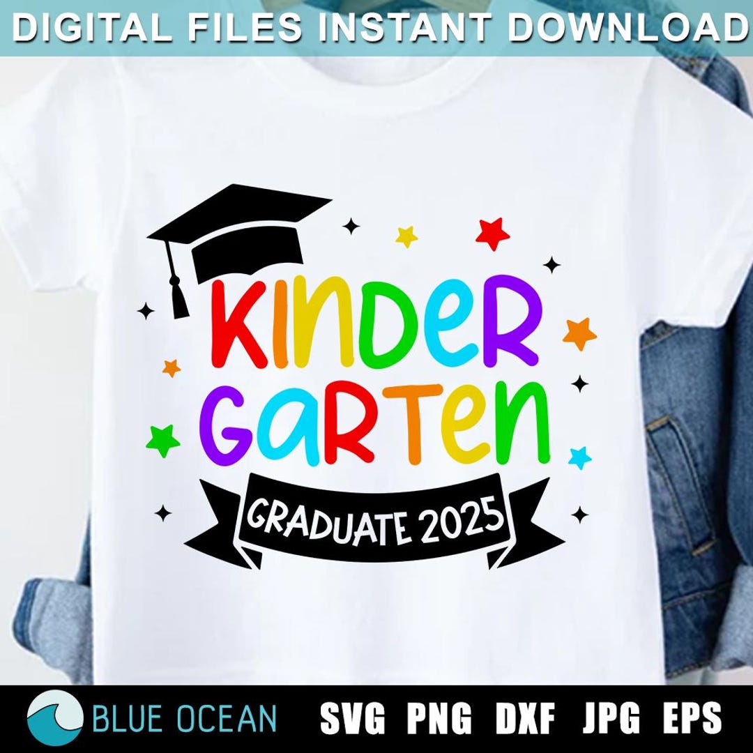 Kindergarten Graduate 2025 SVG, Kinder Grad 2025 SVG, Kinder Graduate ...