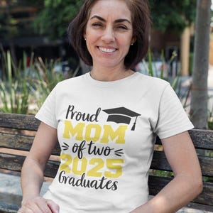 Proud Mom of Two 2025 Graduates SVG, Two Graduates SVG, Proud Mom ...