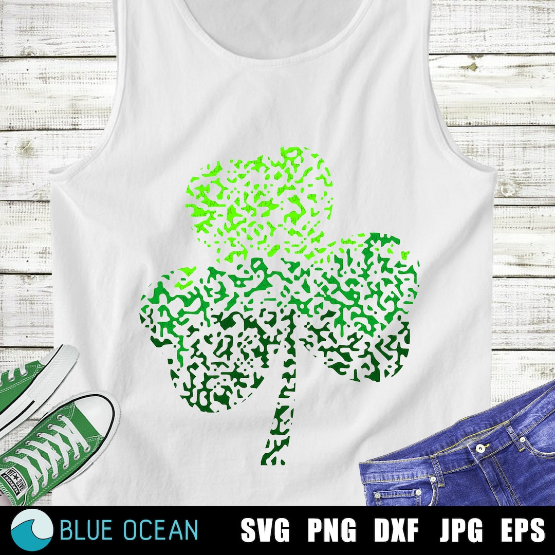 Clover SVG, Shamrock SVG, Ombre Clover, St Patricks Day SVG, Digital ...