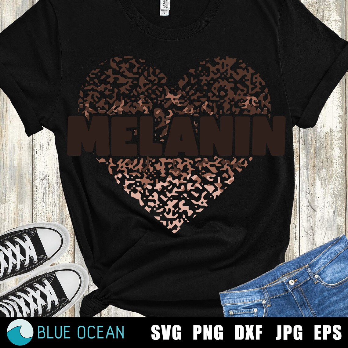Melanin Heart SVG Melanin SVG Blm Svg Melanin Tee Svg - Etsy