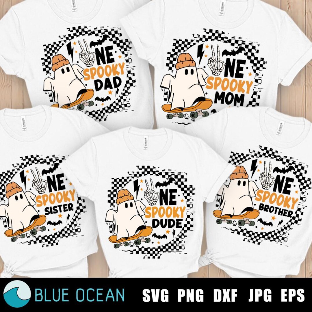 Boy Spooky One Birthday Svg Png, Spooky Mom Dad Family Bundle ...
