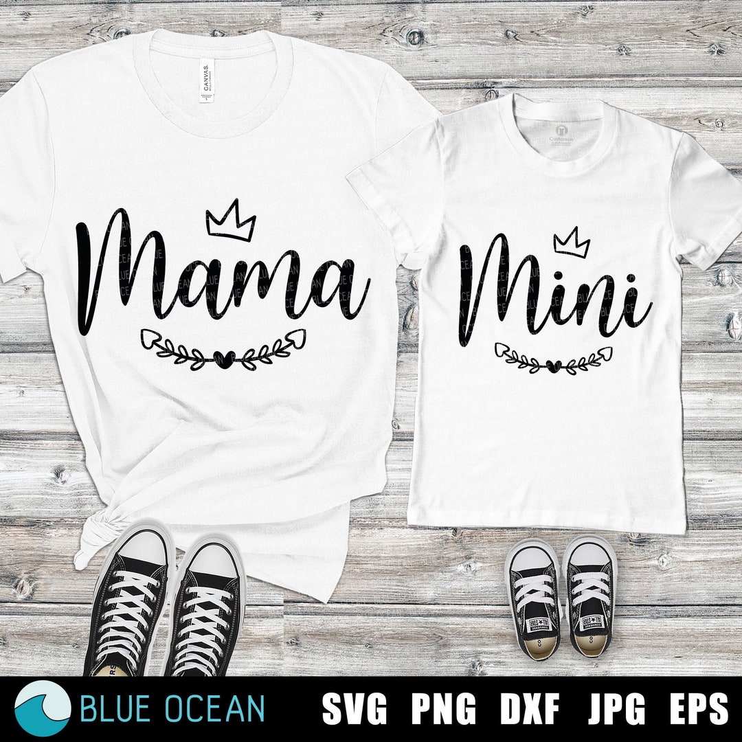 Mama SVG, Mini SVG, Mothers Day SVG, Mommy and Me Cut Files, Mom & Baby ...