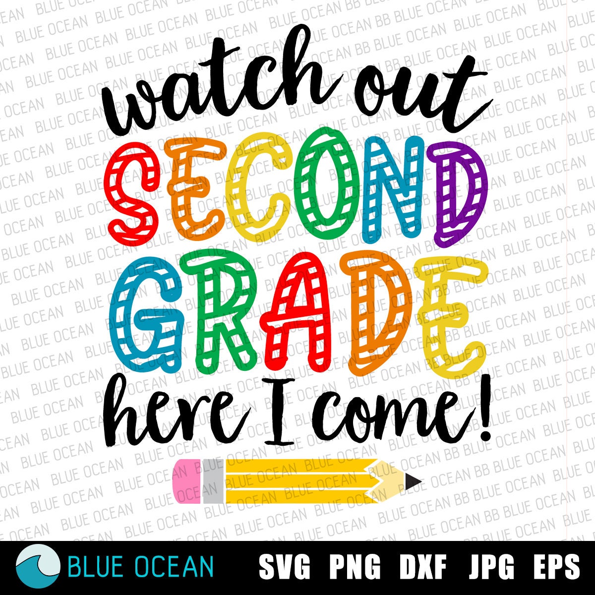 Watch out second grade here I come SVG Back to school SVG | Etsy