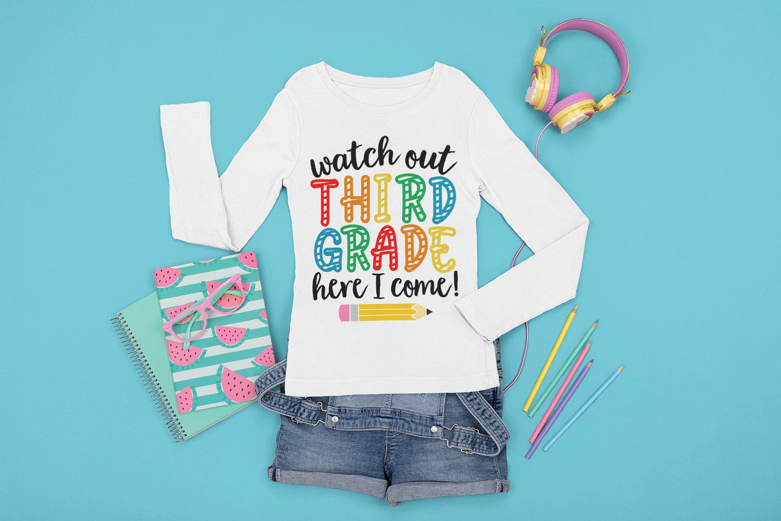 Watch Out Third Grade Here I Come SVG Back to School SVG 3nd - Etsy
