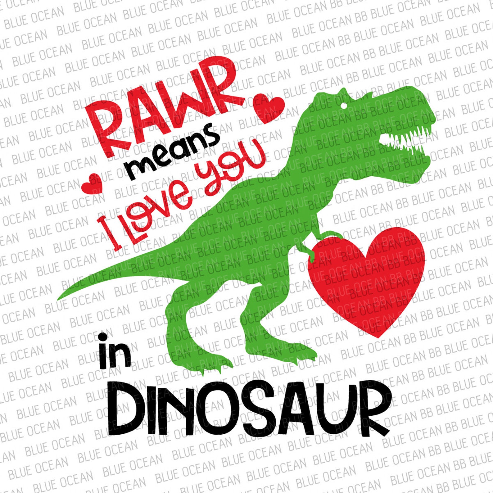 Rawr Means I Love You in Dinosaur SVG Valentines Day SVG | Etsy