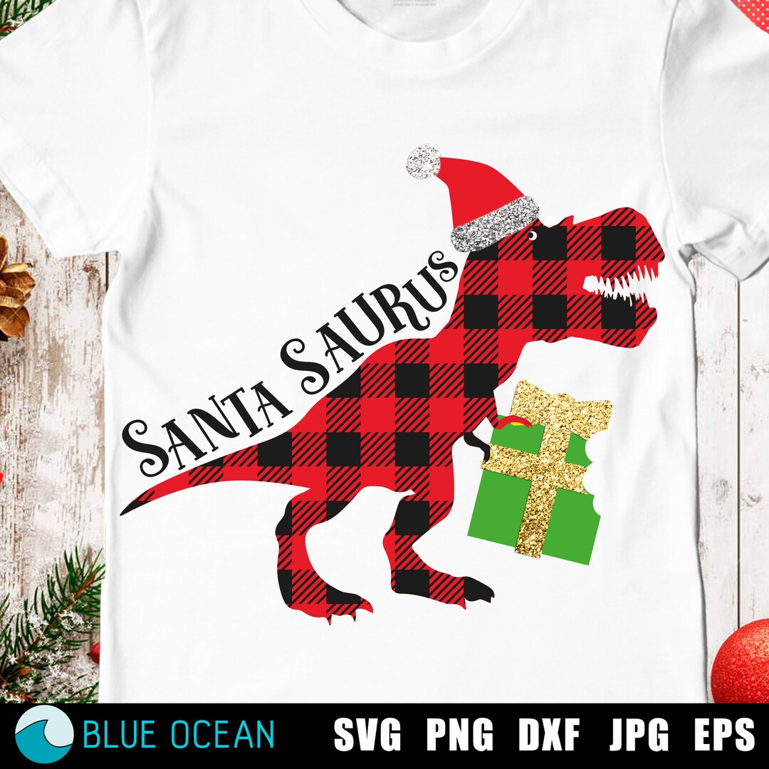 Santa Saurus SVG, Santa T-rex SVG, Christmas Dinosaur SVG - Etsy