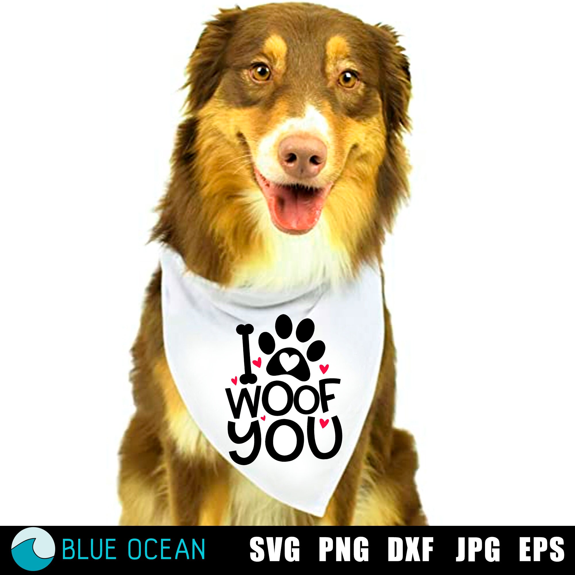 Dog Valentines SVG I Woof You SVG Dog Mom Files for Cricut - Etsy