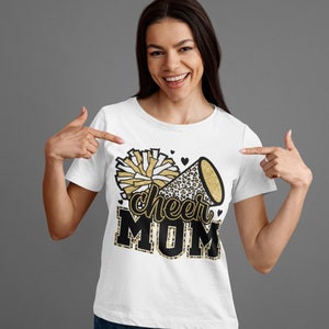 Cheer Mom Svg, Leopard Megaphone Svg, Gold Cheerleader Svg, Cheerleader ...