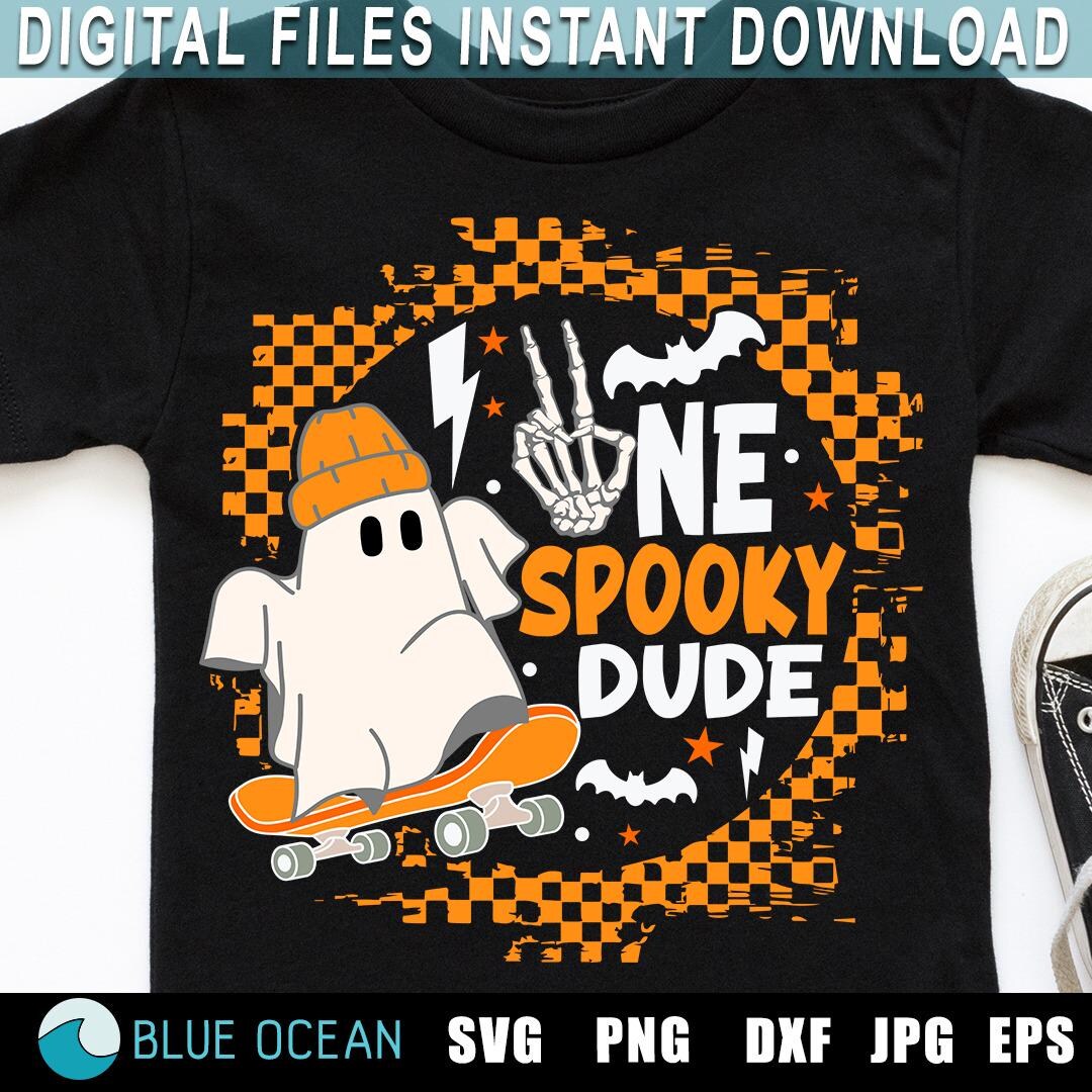 Spooky Dude Ghost SVG: Retro Halloween Boy PNG (digital Download) - Etsy