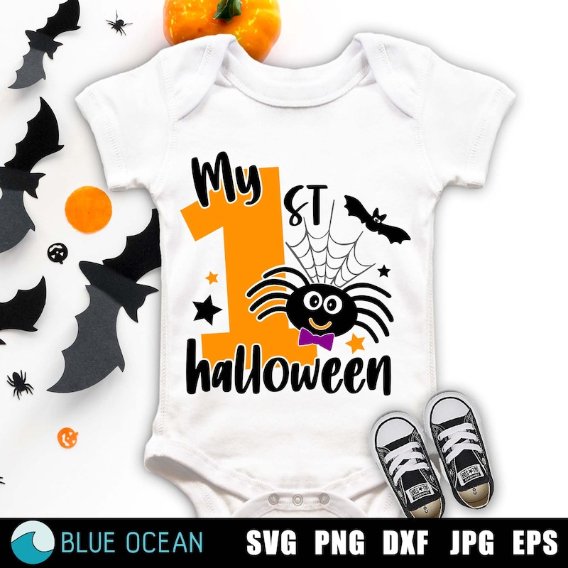 My First Halloween Svg - Etsy