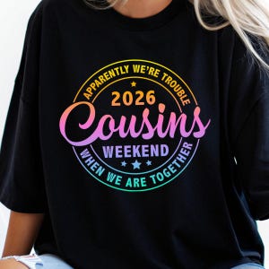 Cousins Weekend 2026 SVG: Retro Family Vacation Design for Trip Shirts ...