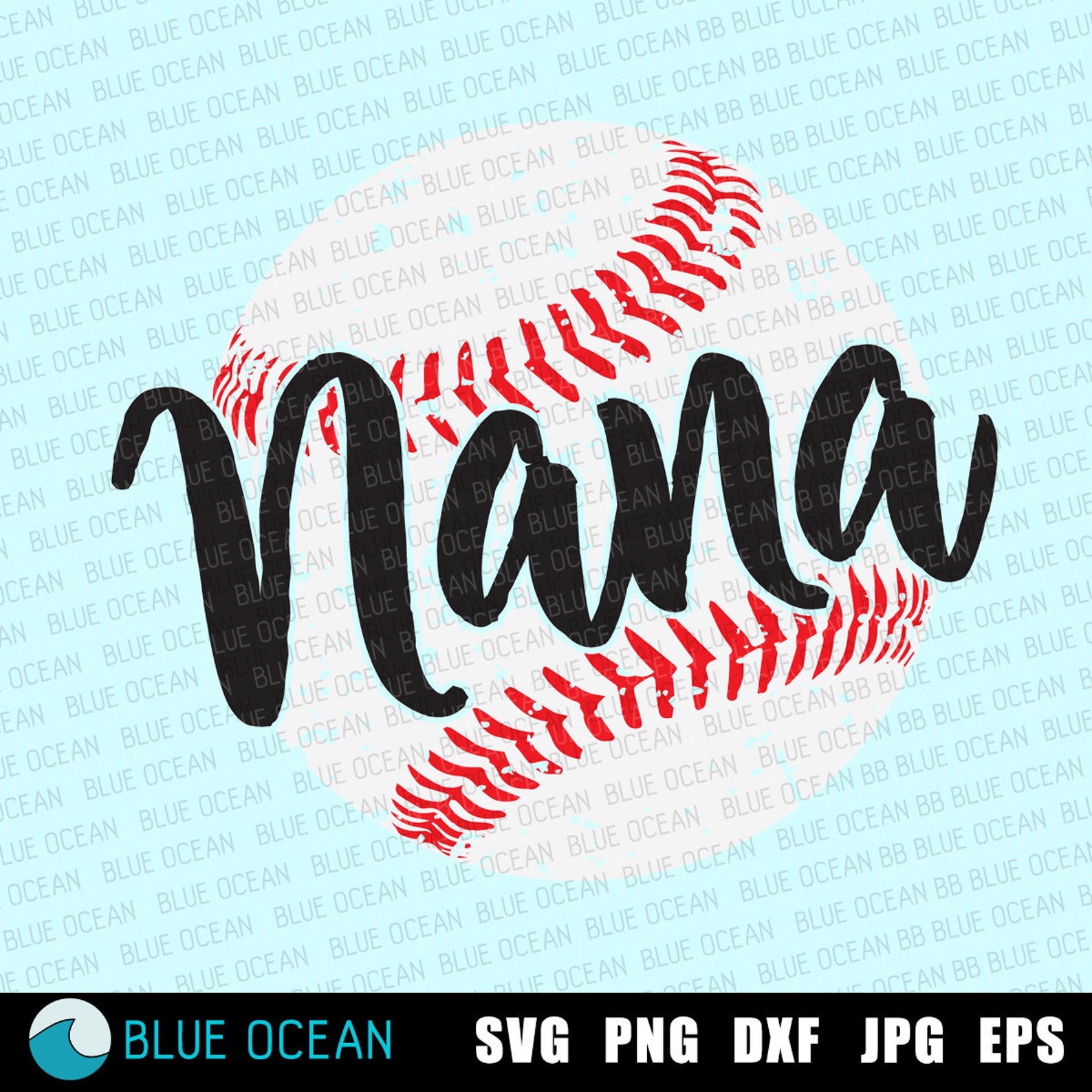 Baseball Nana SVG Baseball Grandma Shirt SVG Grunge - Etsy