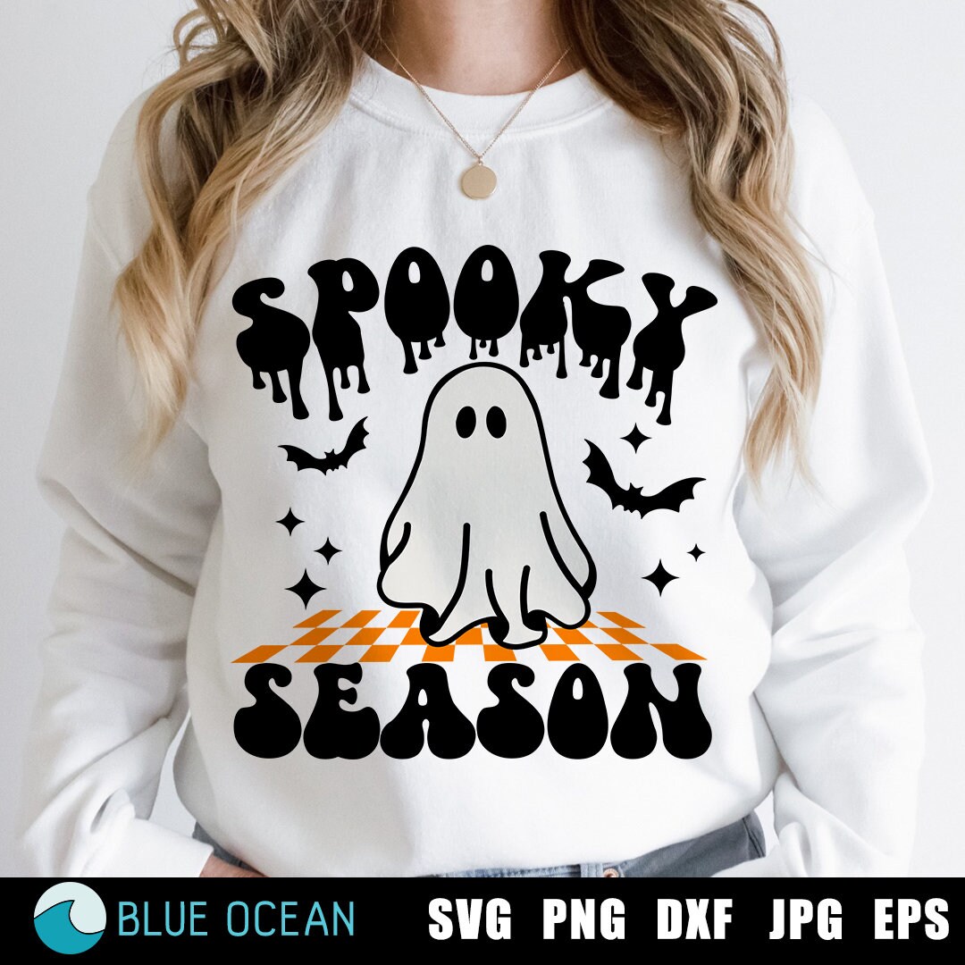 Ghost Vibes SVG: Retro Spooky Season Halloween (digital Download) - Etsy