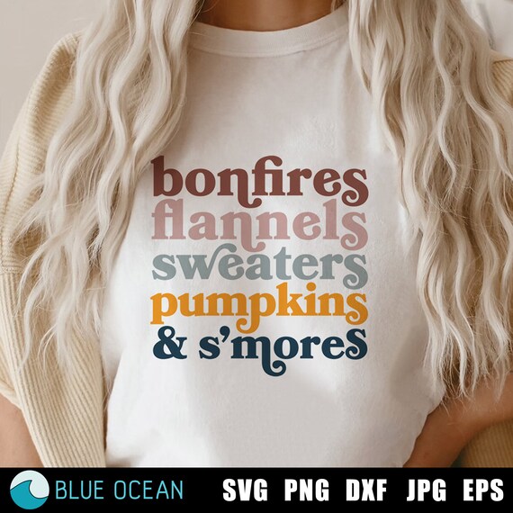 Bonfire SVG Bonfires Flannels S'mores Svg Fall Shirt | Etsy