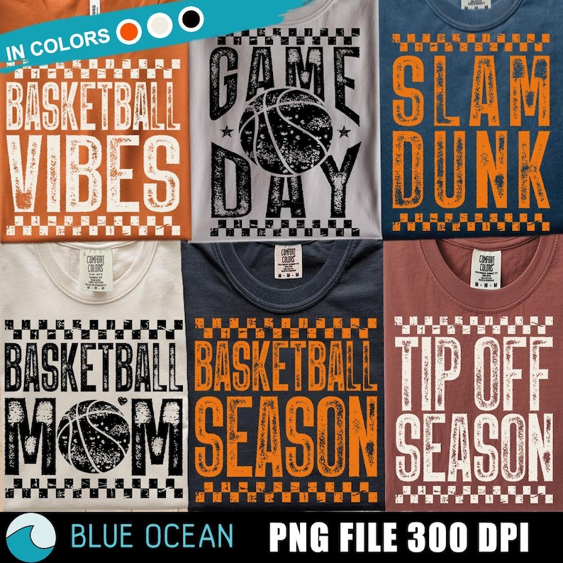Retro Basketball Designs PNG Bundle (digital Download) - Etsy