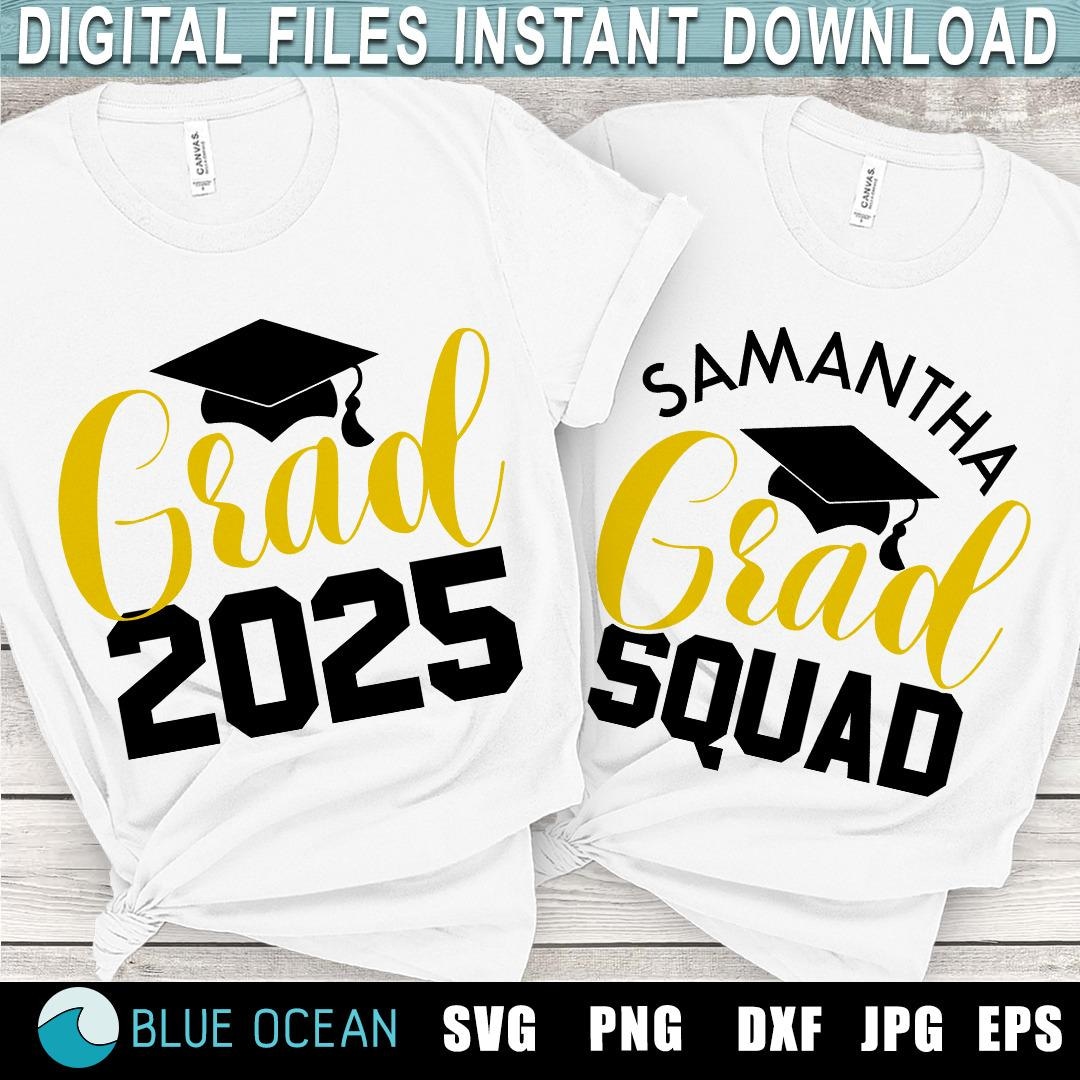 Grad 2025 SVG, Grad Squad 2025 SVG, Graduation 2025 SVG, Class of 2025 ...