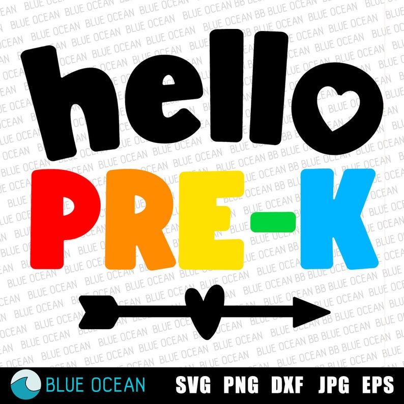 Hello Pre-k SVG Back to School SVG Prek Svg First Day of - Etsy