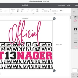 Official Teenager SVG, 13th Birthday SVG, Stacked Words, Thirteen ...